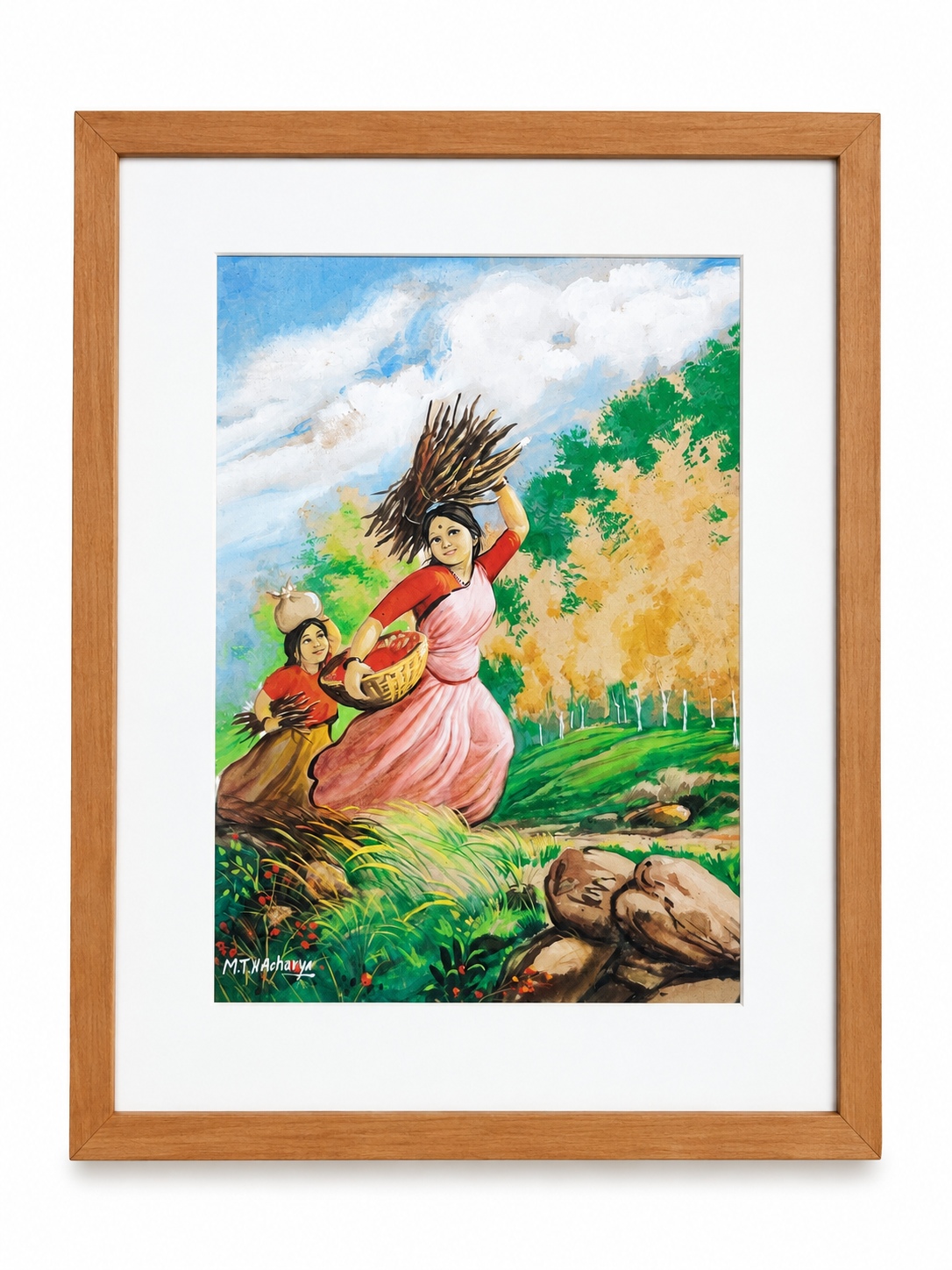 Banyan tree with village | Bodhi Art Gallery